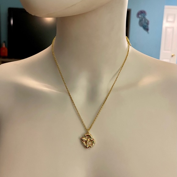 Coach | Jewelry | Coach Pink Clear Crystal Pretzel Pendant 8k925 ...